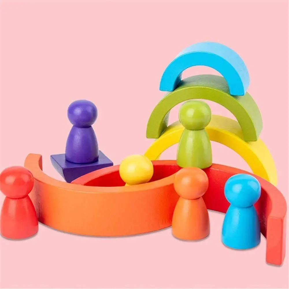 Rainbow Stacker with Peg - JollyJoey